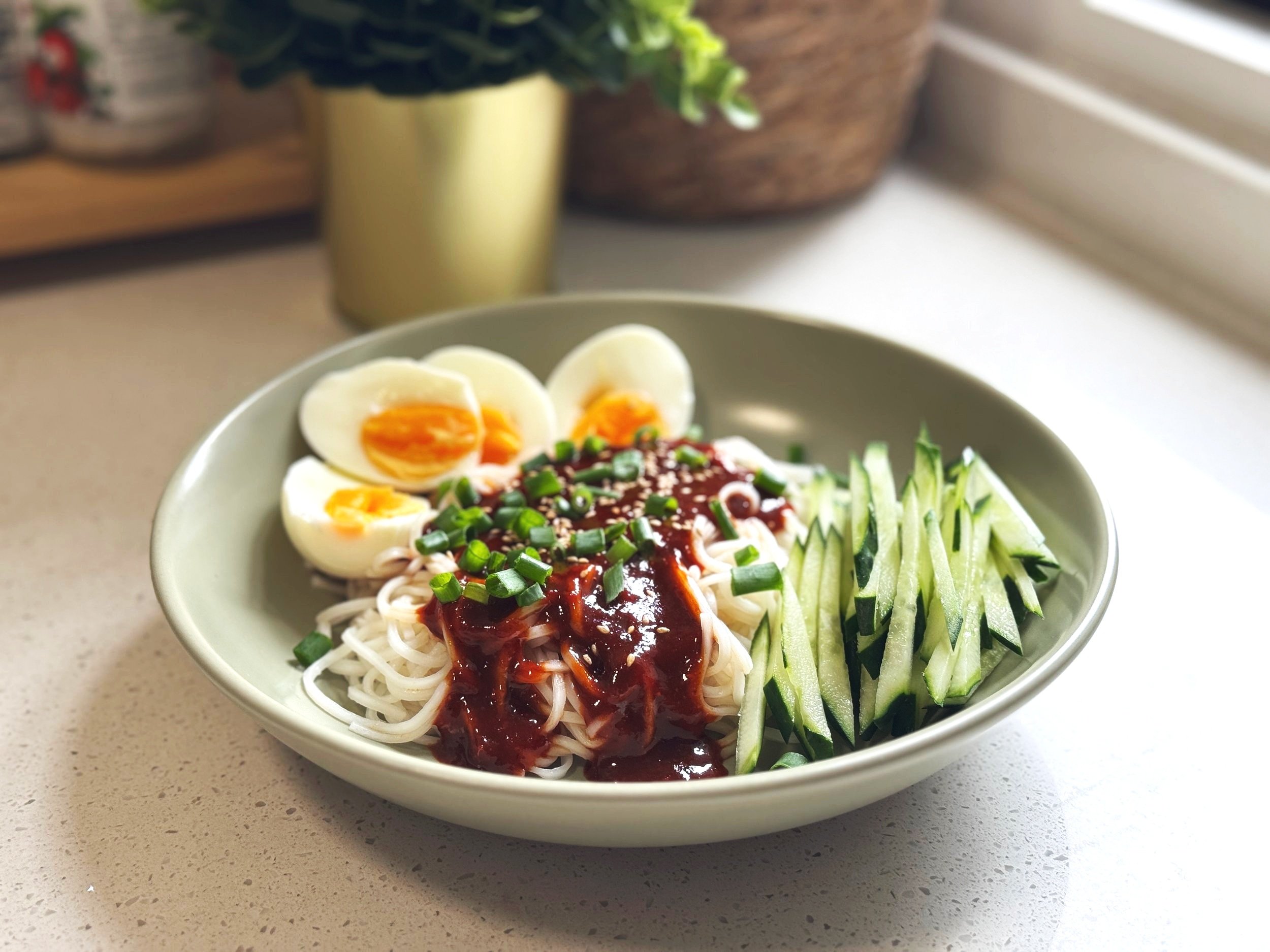 Bibimguksu (Spicy Korean Noodles) - Recipes by Saemmul Song